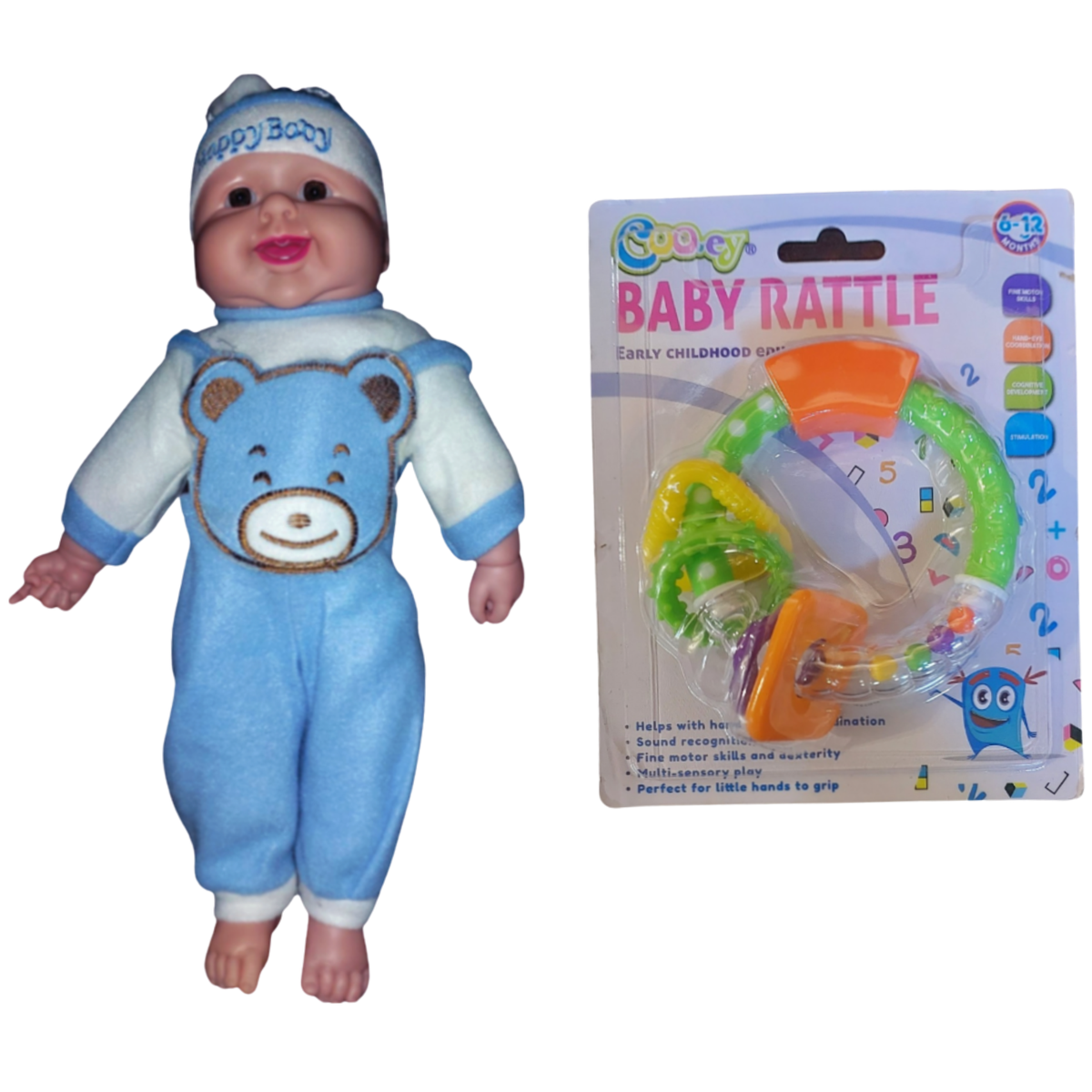 Shape Rattle with Laughing Baby Doll in light Blue. | Shop Today. Get ...