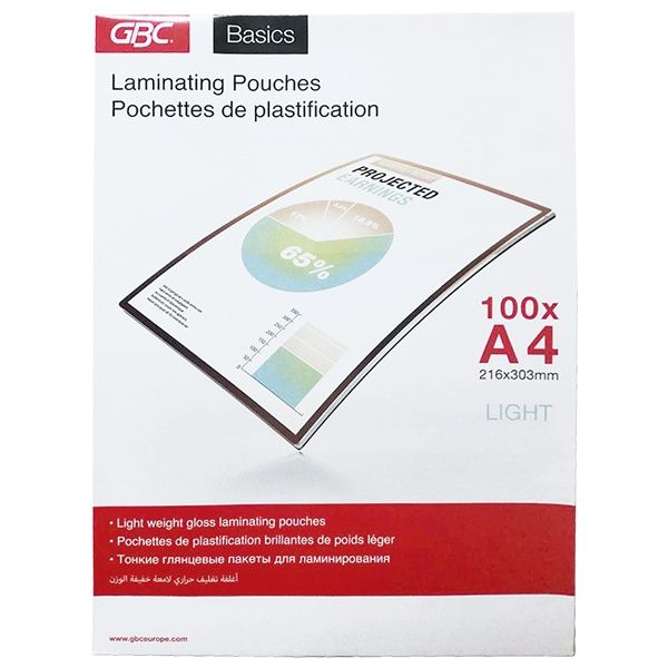 GBC A4 Gloss Document Laminating Pouch - Pack of 100(150micron) | Shop Today. Get it Tomorrow ...