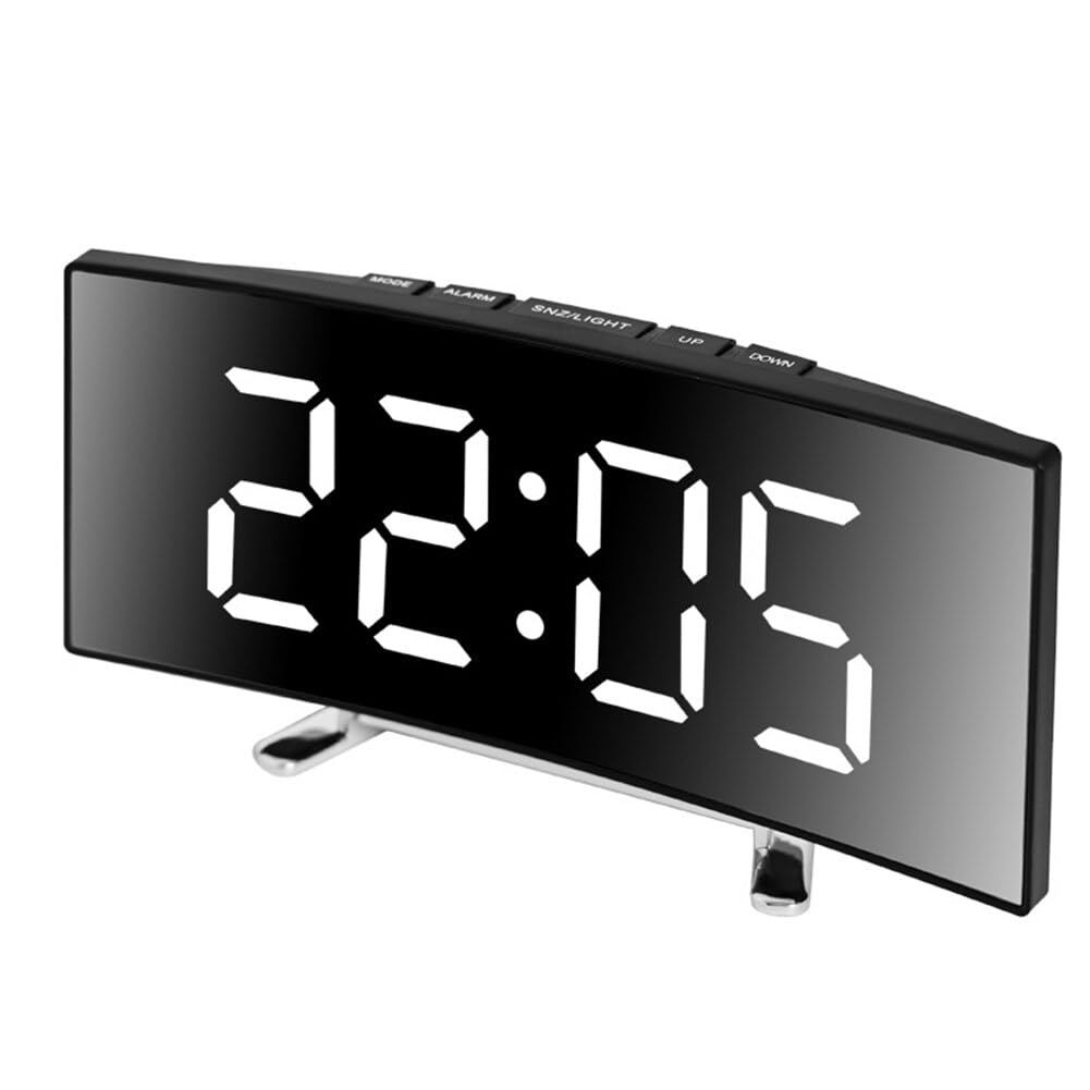Digital Alarm Clock-LED Alarm Clocks Battery or Plug-In Clock for ...