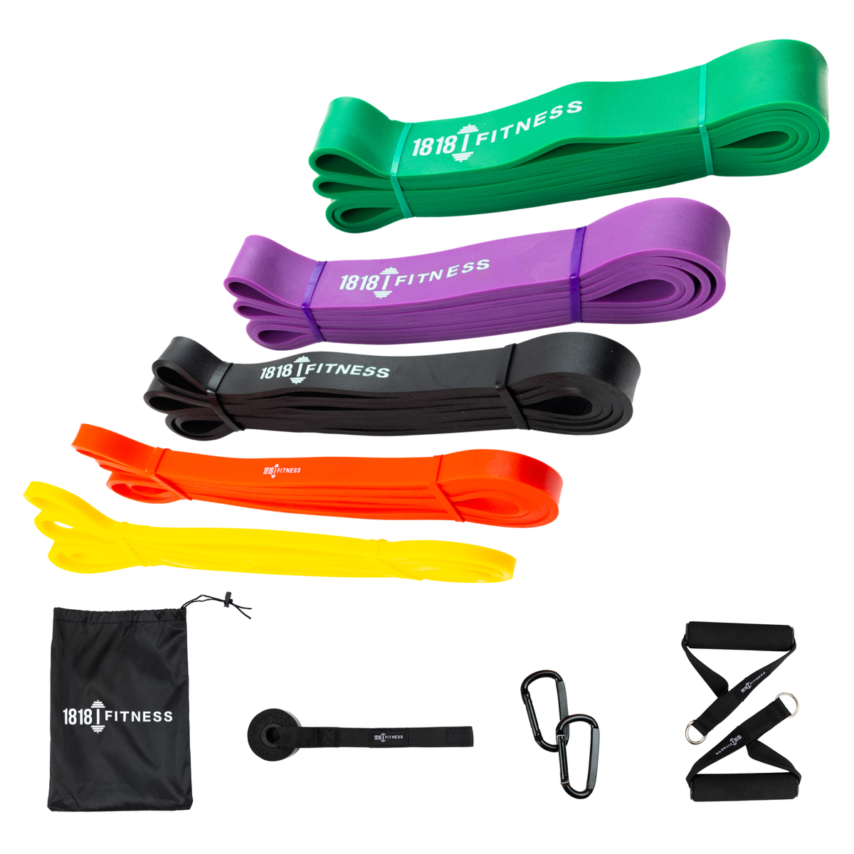 Premium Resistance Bands - Pure Latex Moulded - 11 Piece Complete Set ...