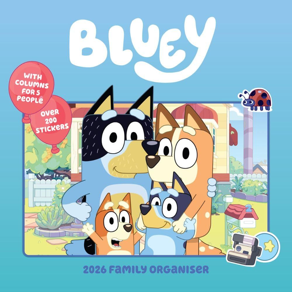Bluey Family Organiser 2026 Square Wall Calendar | Shop Today. Get it ...
