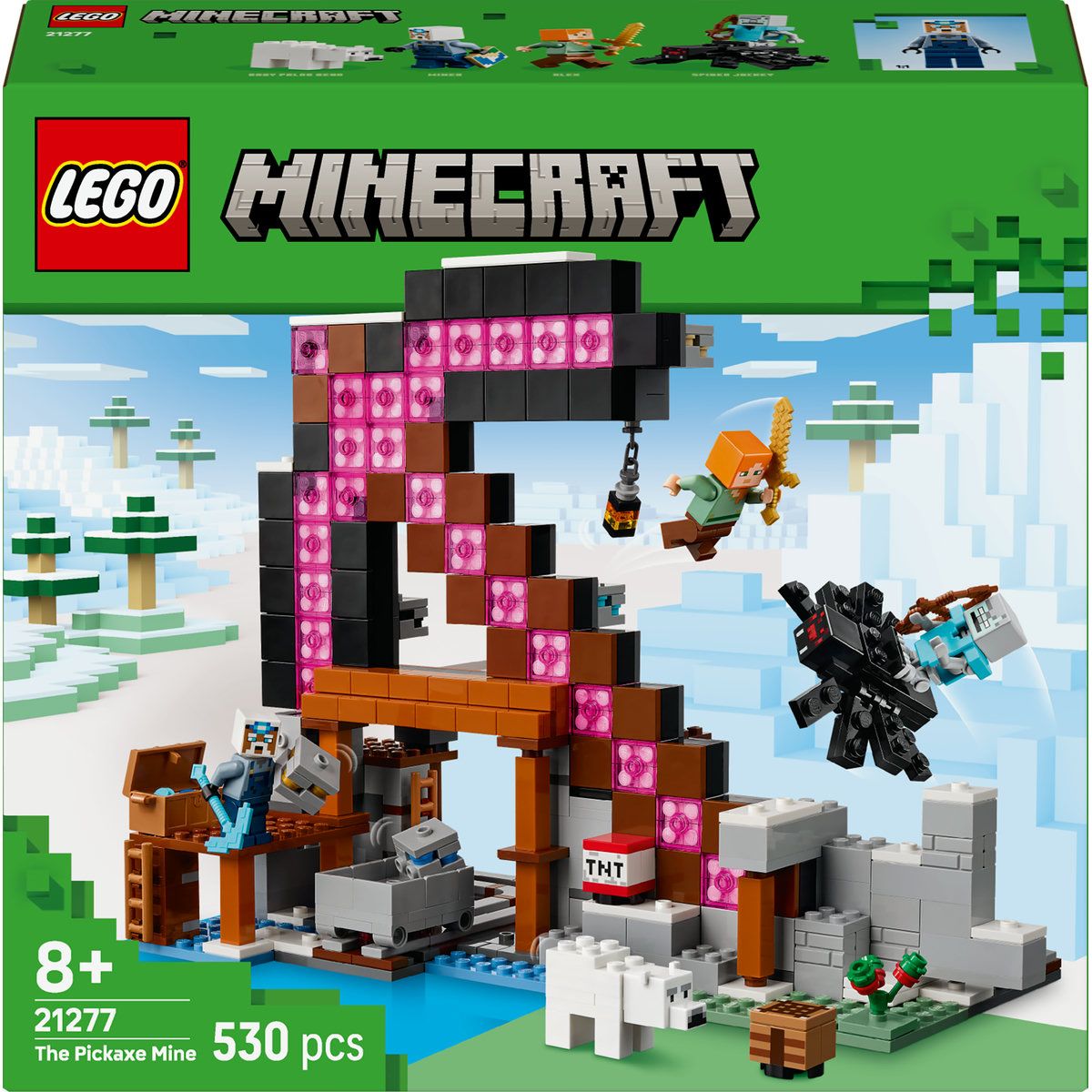 LEGO® Minecraft® The Pickaxe Mine Gamer-Room Decor and Axe Toy 21277 ...