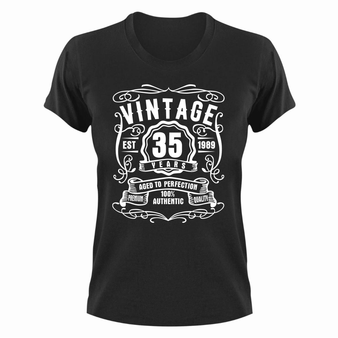 35 Years Old Vintage 1989 Birthday Gift Idea T-Shirt | Shop Today. Get ... 35 Years Old Vintage 1989 Birthday Gift Idea T-Shirt | Shop Today. Get ...