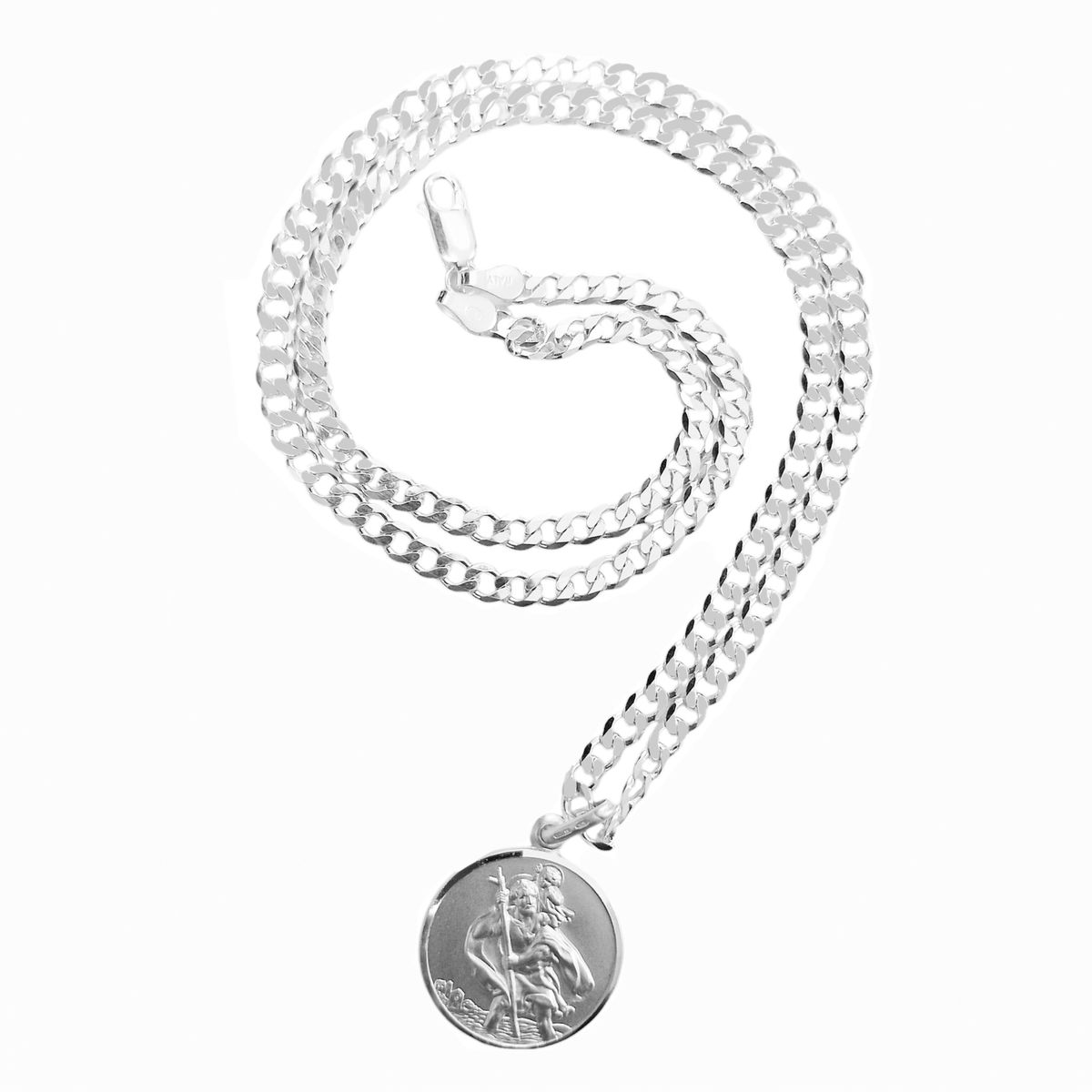 Silver Saint Christopher 22mm Pendant Necklace Shop Today Get It