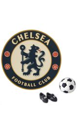 Chelsea Edible Print And Soccer Shoes, Ball Fondant Figure | Shop Today ...
