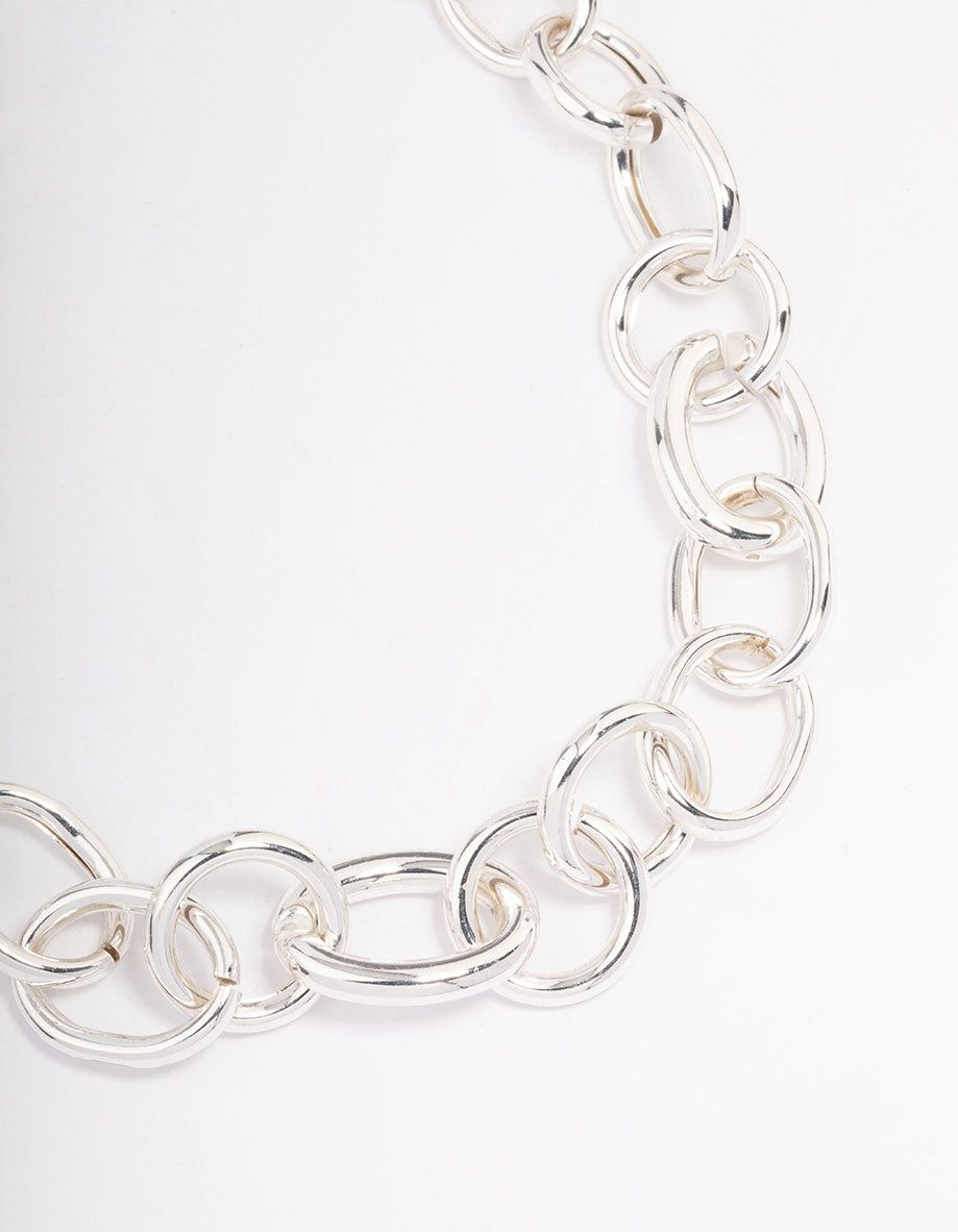 Silver Threaded Chain Short Necklace | Shop Today. Get it Tomorrow ...