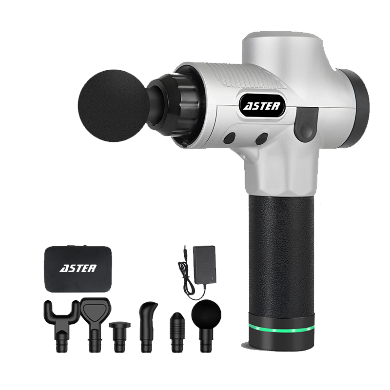 ASTER Deep Tissue Muscle Massager Gun- 30 Speed Levels with 6 Heads ...