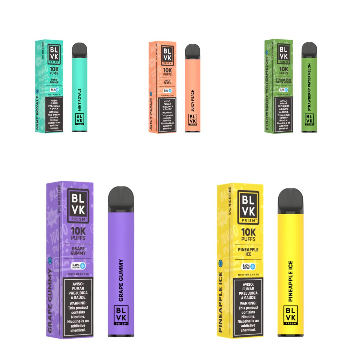 BLVK PRISM MMF 10000 Puffs Dispo Vape - Yuvi Combo (Pack of 5) | Shop ...