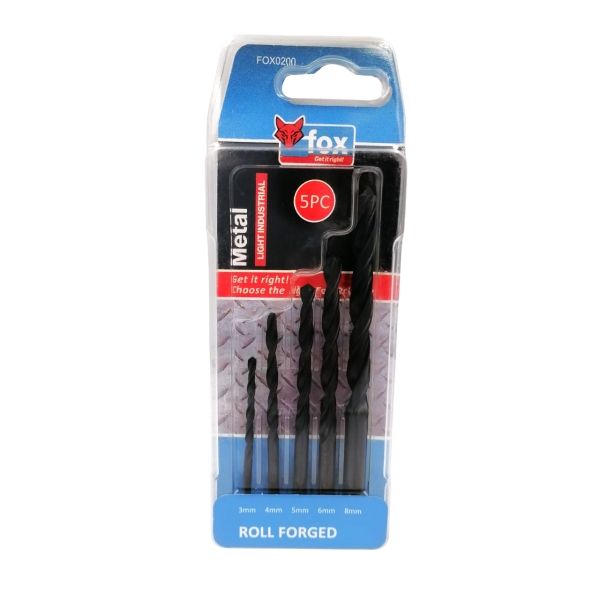 Fox 5 Piece (3-8mm) HSS Forged Metal Drill Bit Set | Shop Today. Get it ...