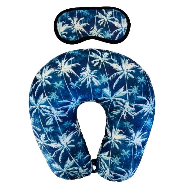 Travel Neck Pillow with Eye Mask - Palm Tree Design | Shop Today. Get ...