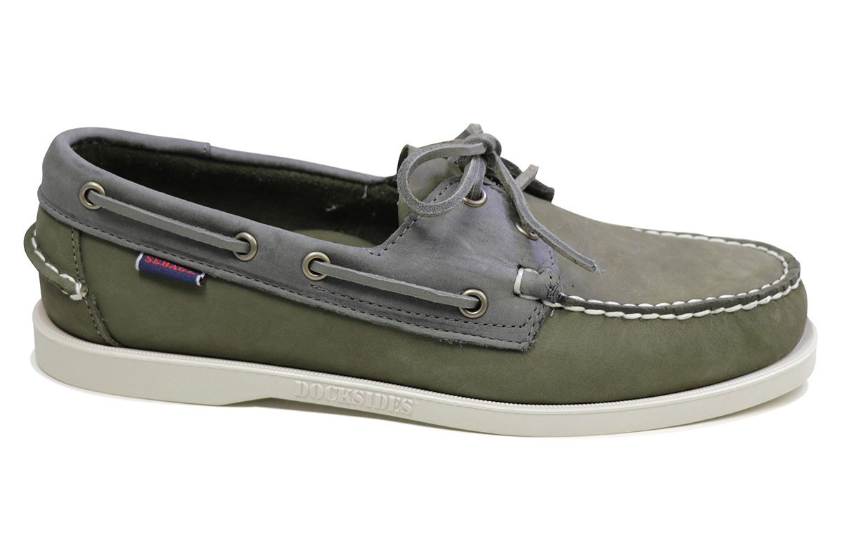 Sebago - Portland Rookie Mill Grey and Green Loafers-Boats | Shop Today ...
