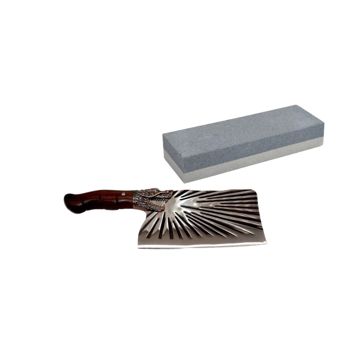 Stainless Steel Classic Chinese Cleaver Butcher Knife with Sharpening ...