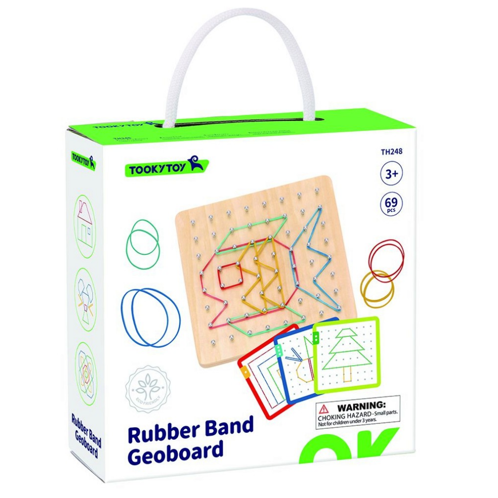 TookyToy - Creative Rubber Band: Fine Motor Geoboard Activity Set ...