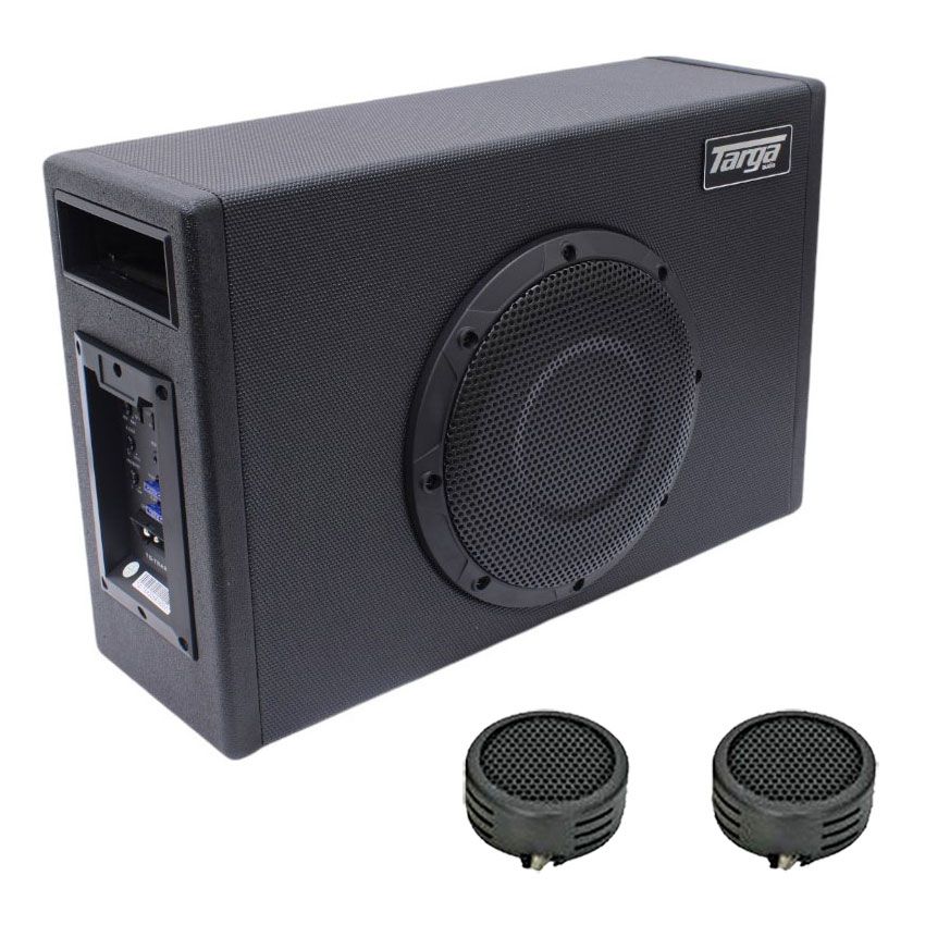 Targa 8" 12000w Active Subwoofer with Built-In Amplifier & Evo Tweeters ...