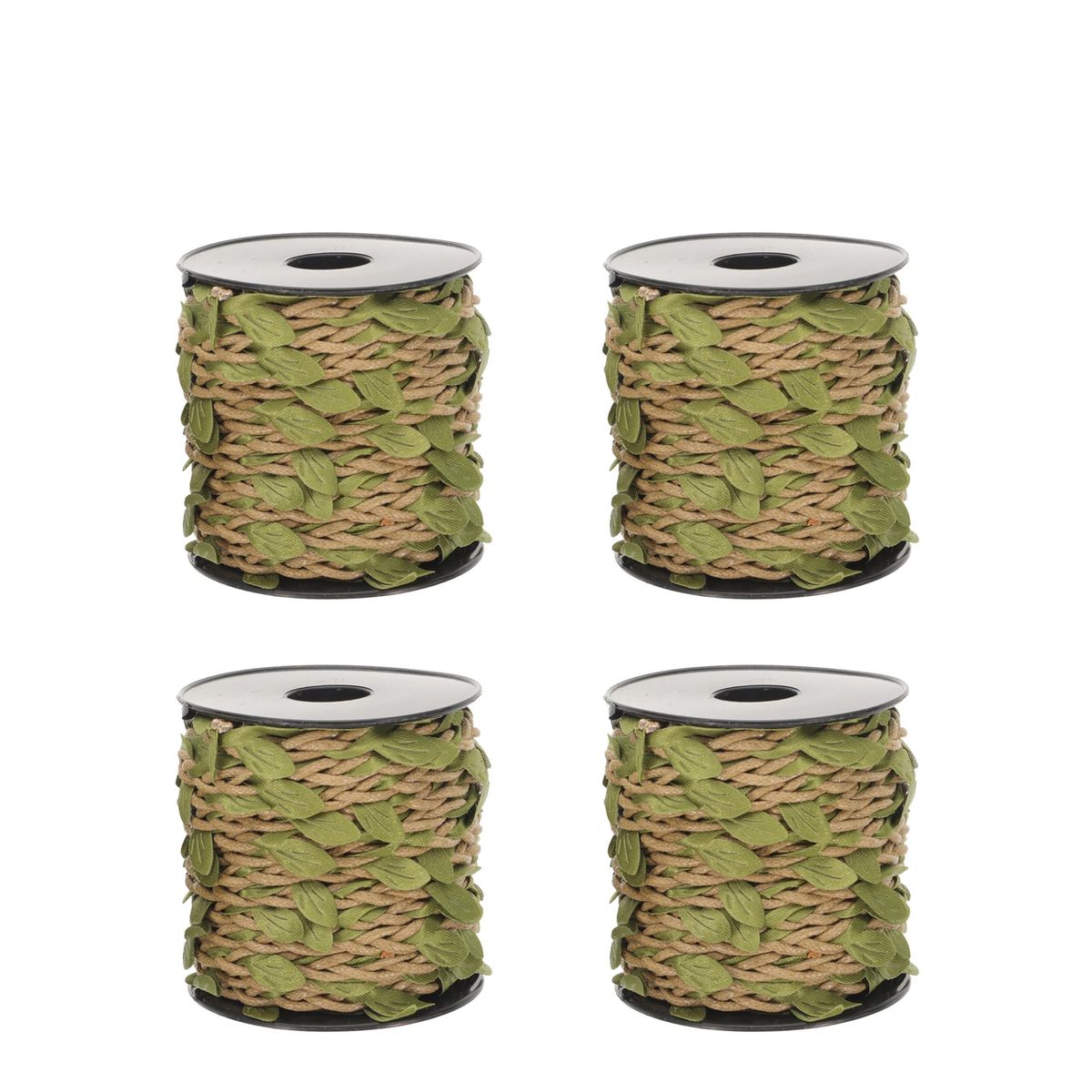 4 Rolls 10M Leaf - Shaped Craft Artificial Green Leave Hemp Rope | Shop ...