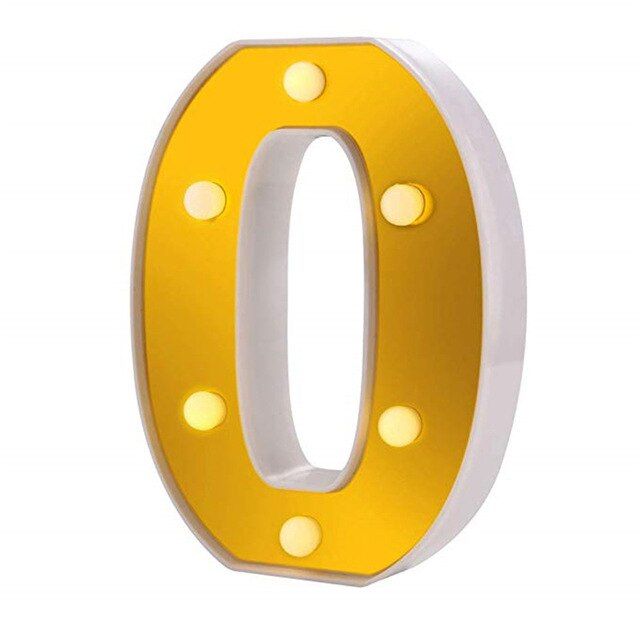 GOLD LED Number Lights - 0 | Shop Today. Get it Tomorrow! | takealot.com