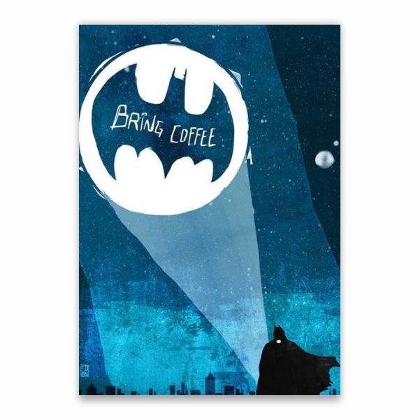 Bring Coffee Bat Signal Poster - A1 | Shop Today. Get it Tomorrow ...