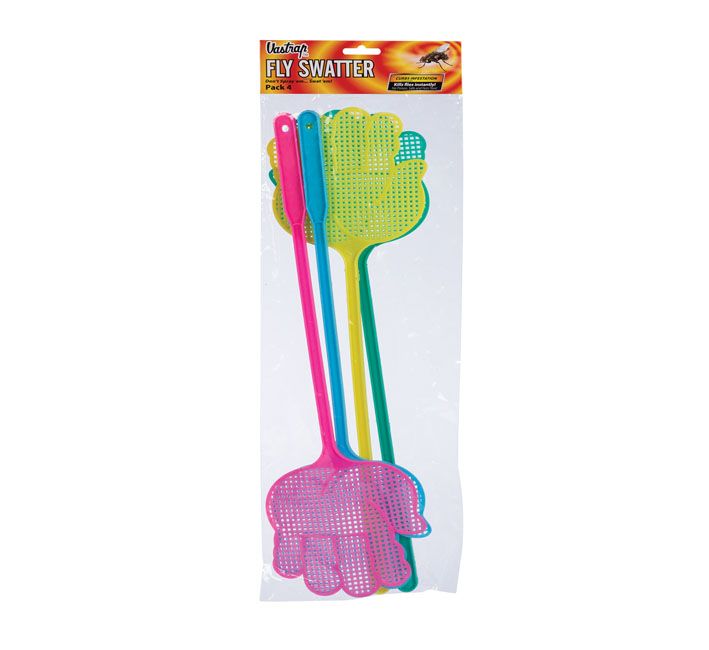 Fly Swatter - Hand-Shaped - Plastic - Assorted Colours - 4 Piece | Shop ...