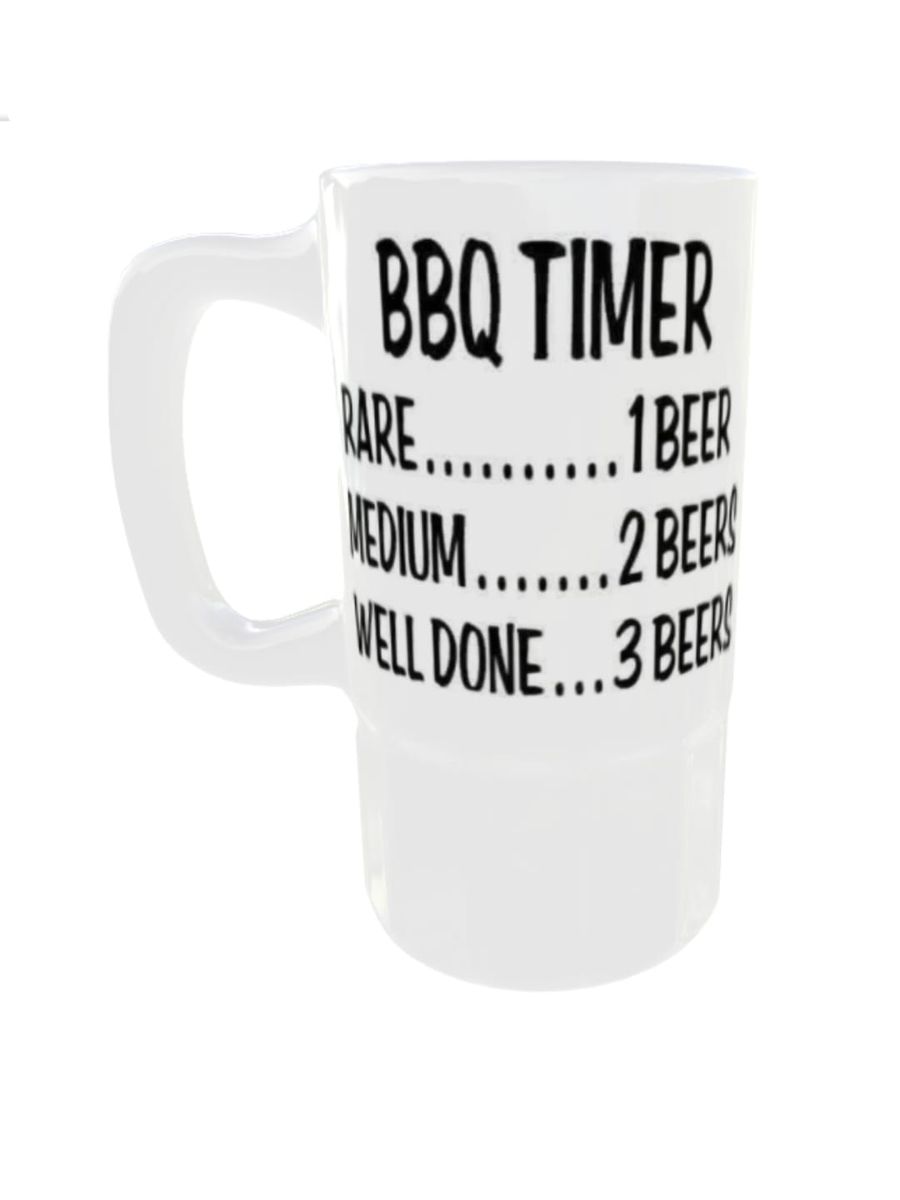 Bbq Timer Printed Beer Mug - Frosted Glass | Shop Today. Get it ...
