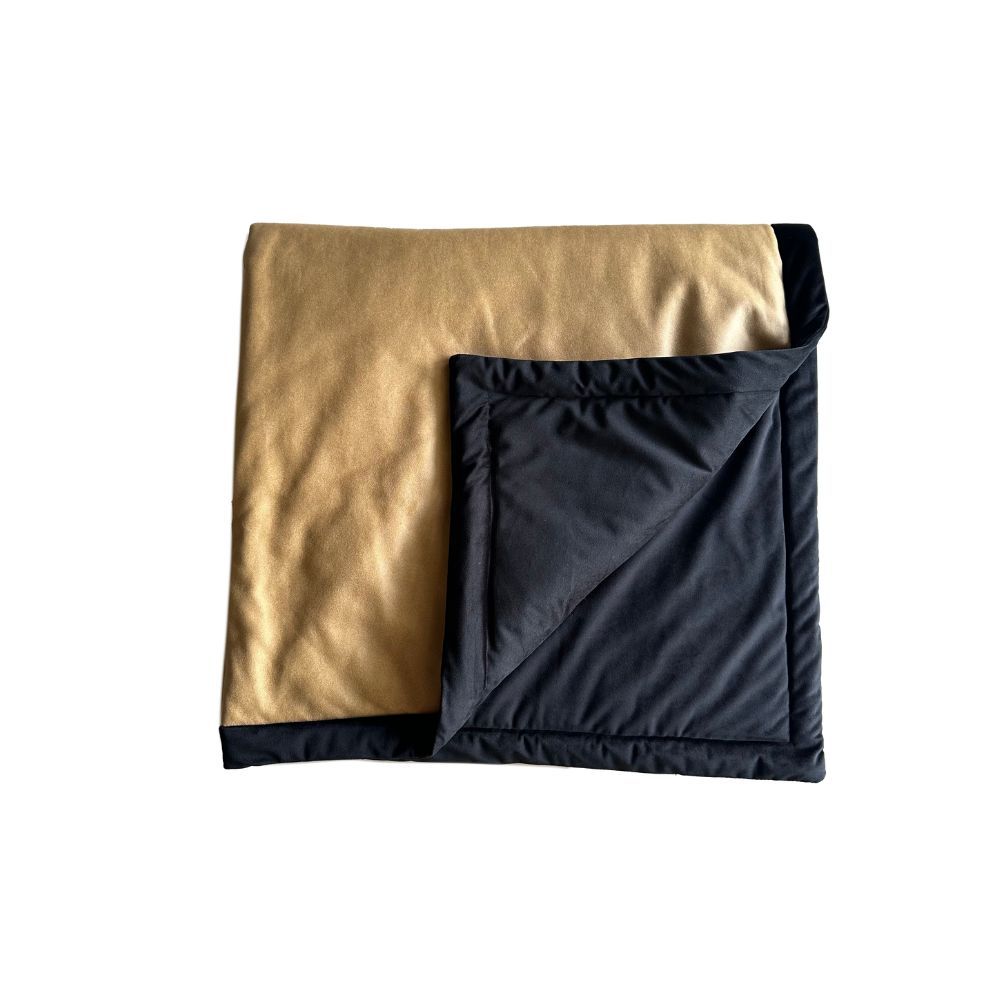 Luxurious Gold and Black Velvet Throw | Shop Today. Get it Tomorrow ...