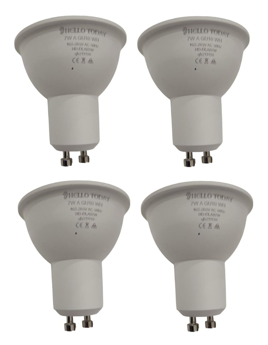 GU10 7W LED Light Bulbs Cool White 6500k - 4 Pack | Shop Today. Get it ...