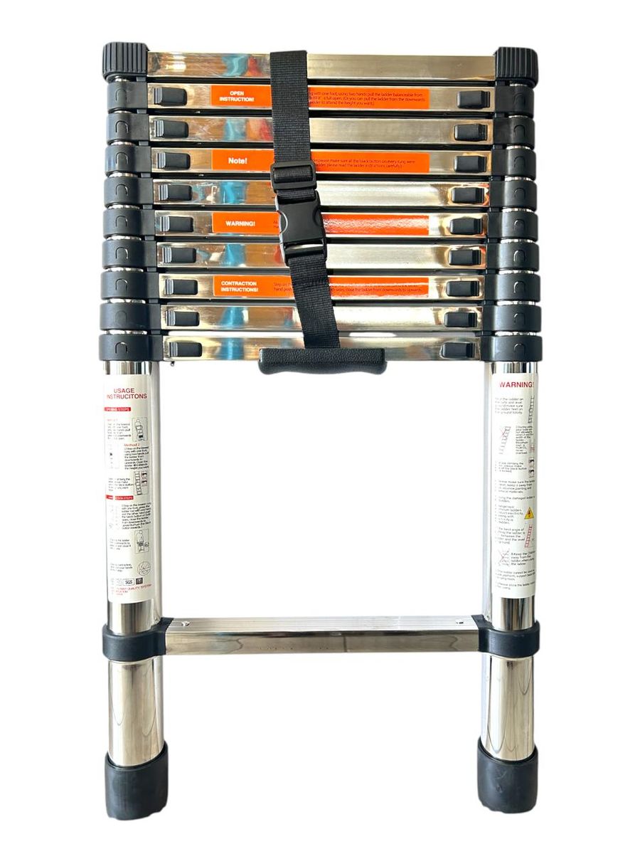 Sosolar 3.2m Telescopic Stainless Steel Ladder | Shop Today. Get it ...