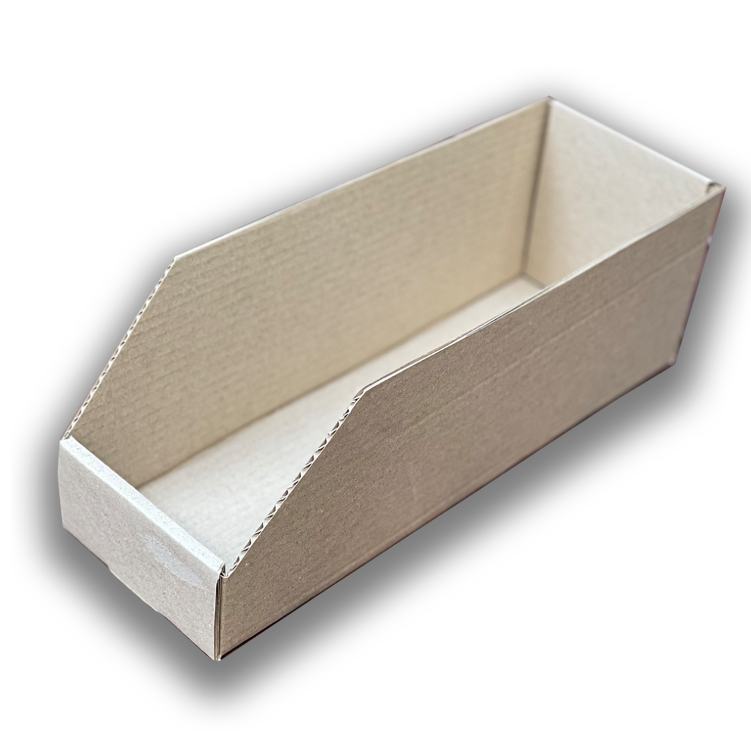 Cardboard Bin / Storage Boxes - Size: 300 x 75 x 110mm (Pack of 25 ...