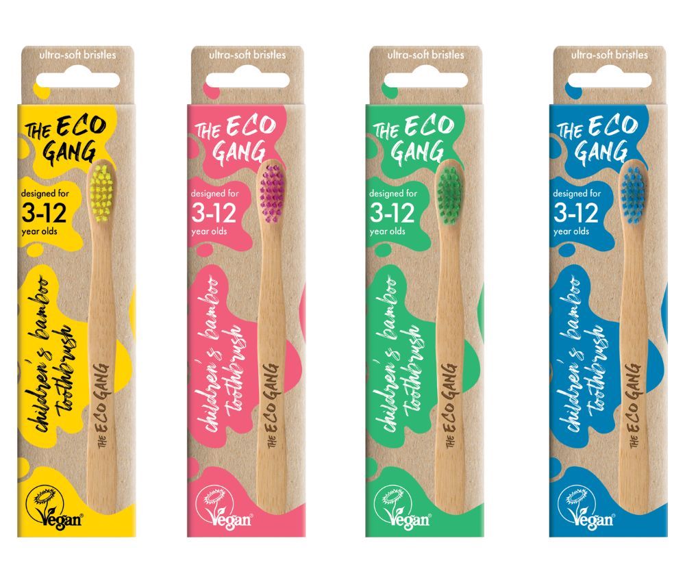 The Eco Gang Kids Bamboo Toothbrush - Ultra-Soft - 4 Pack | Shop Today ...