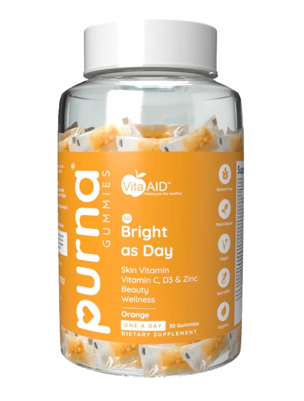 PURNA Gummies Bright as Day Vit C, D3 & Zinc (sugar based) 30s | Shop ...