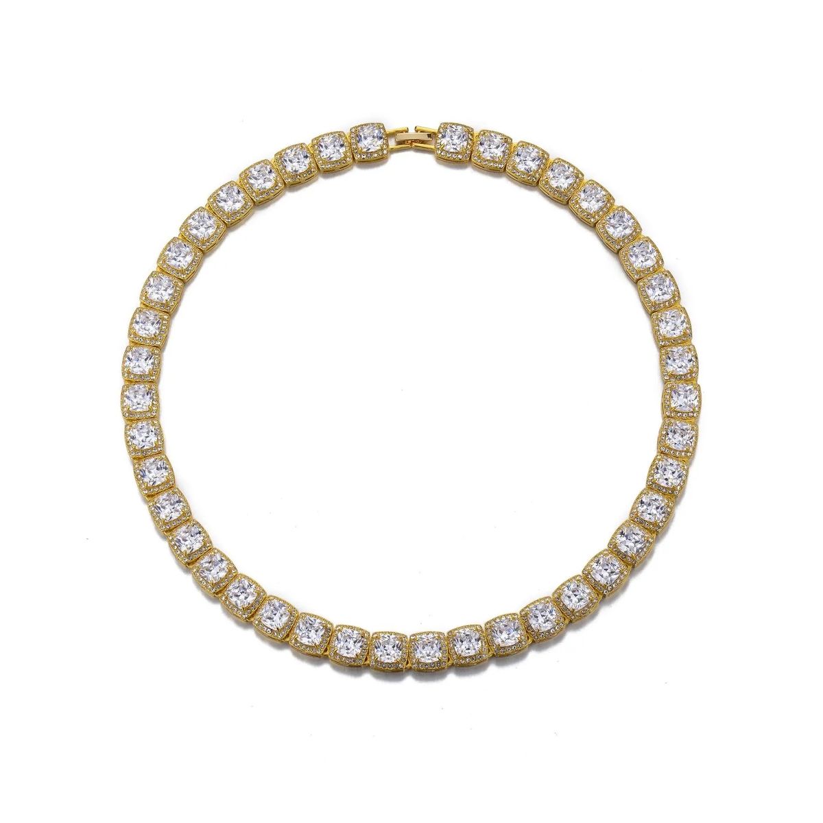 Gold Iced Out Glacier Tennis Neck Chain for Men | Shop Today. Get it ...