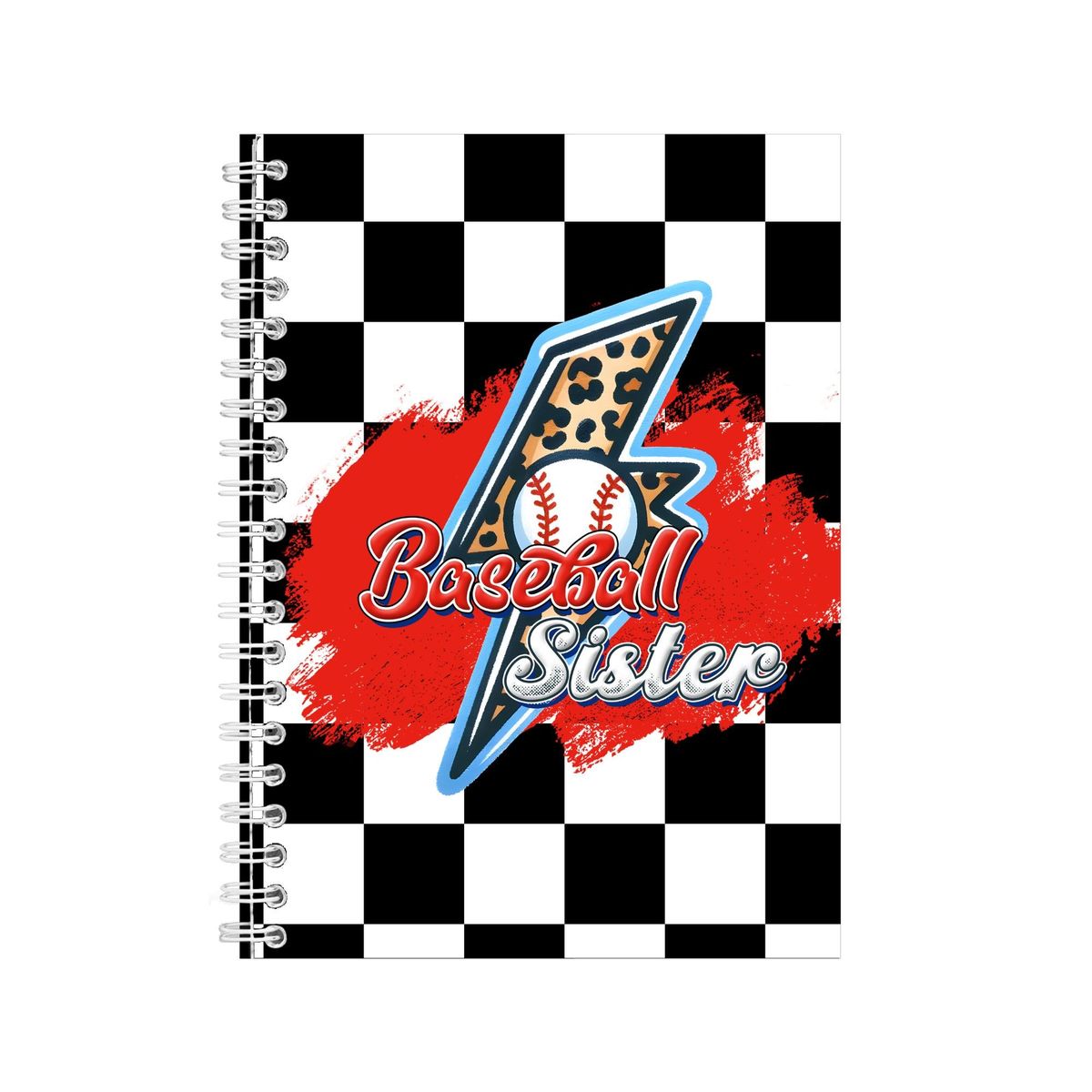 Sister A5 Notebook Spiral and Lined Trendy Baseball Graphic Notepad ...