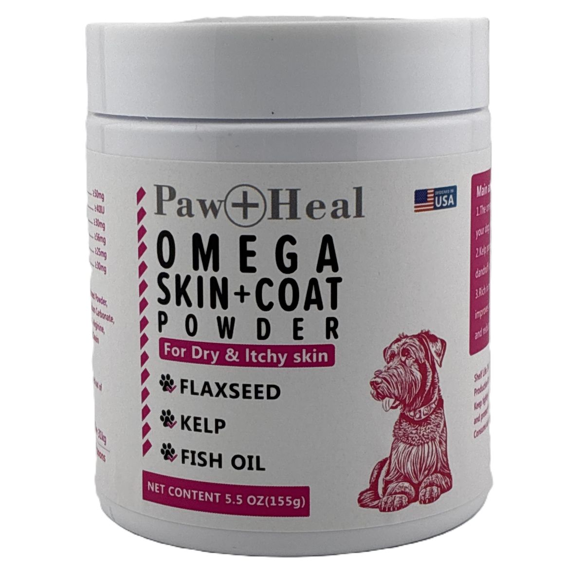 Paw & Heal - Omega 3 Skin and Coat Supplement Powder for Dogs - 115g ...