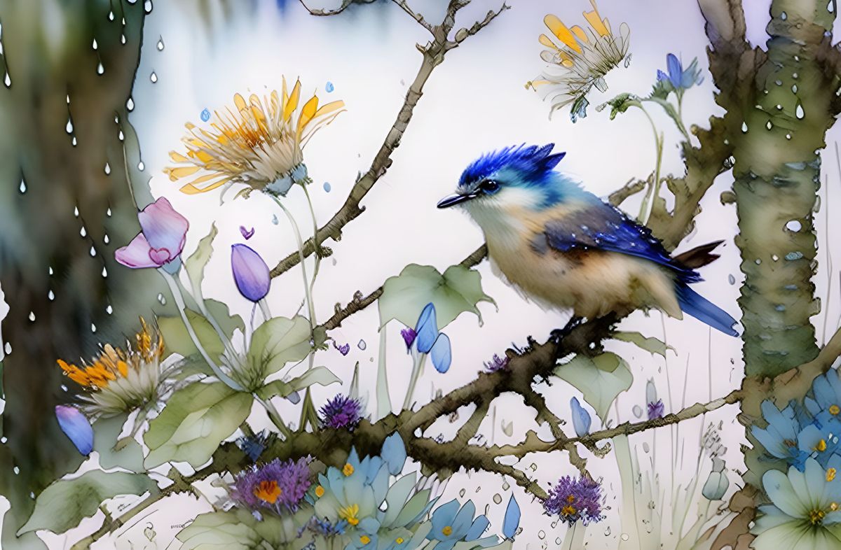 Canvas Wall Art - Cute Little Bird Artwork | Shop Today. Get it ...