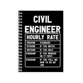 Civil Engineer Wire Bound Notebook Engineering Gift Writing Books ...