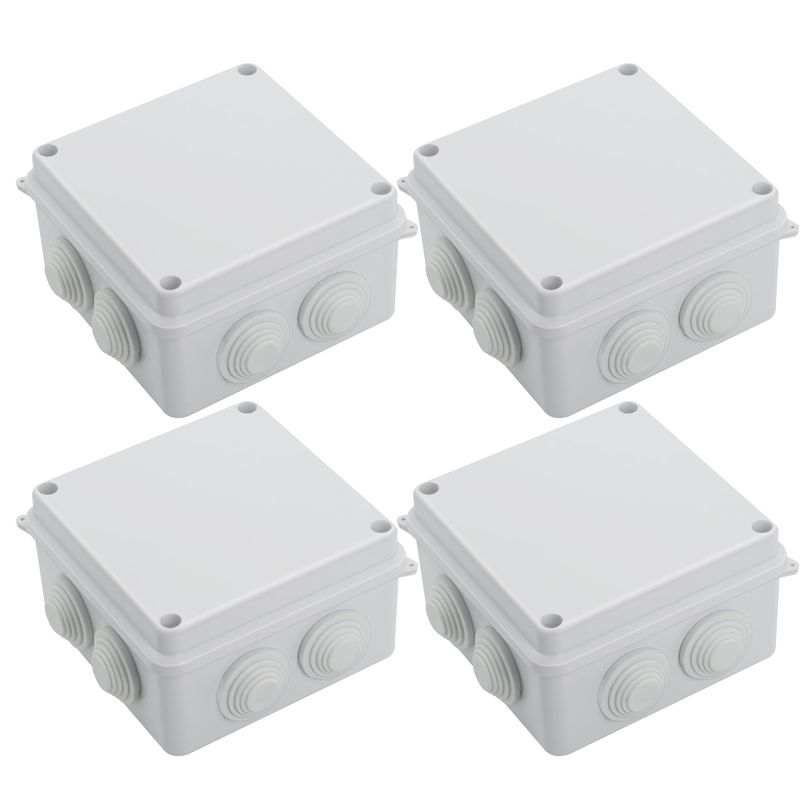 4 Piece Junction Box CCTV Camera Universal Waterproof Electrical ABS ...