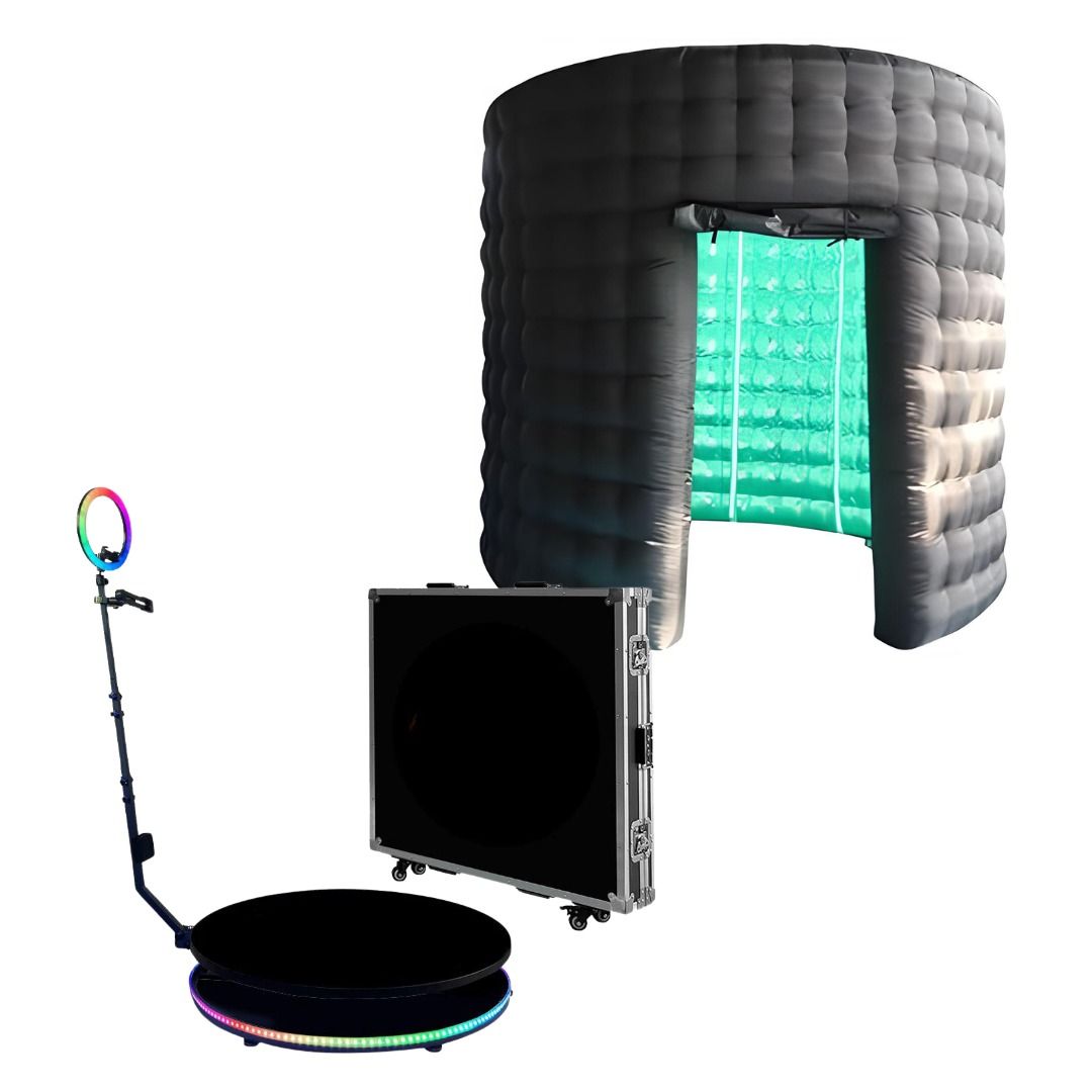 80cm Automatic Metal 360 spinner & LED inflatable Photo Booth Starter ...
