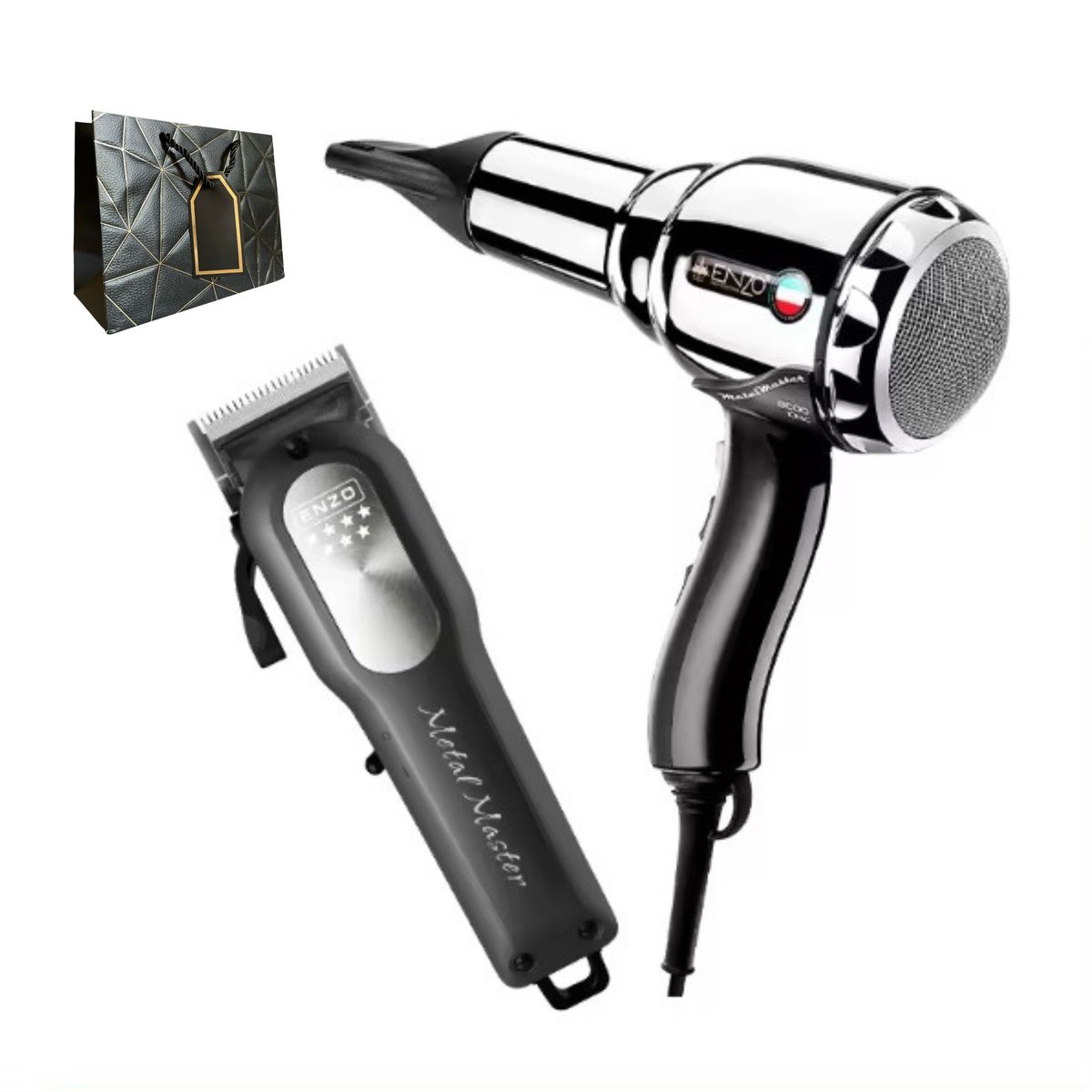 Enzo - High Performance Hair Dryer , Corded Hair Clipper & Gift Bag ...