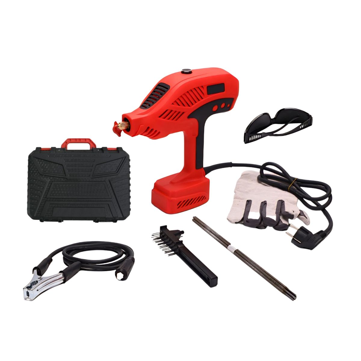 Portable Handheld DC Inverter Welder 220V with LED Display & Carry Case ...
