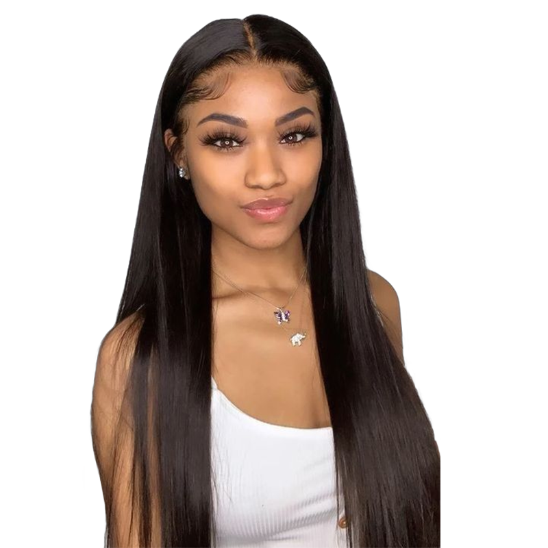 Bone Straight Full Frontal Wig13x4 Brazilian Human Hair Lace Front Wig ...