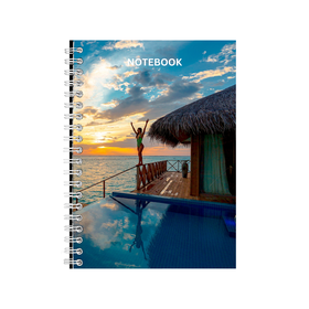 Tropical Resort at Sunset Notebook - Gift Idea - Writing Books Notepad ...