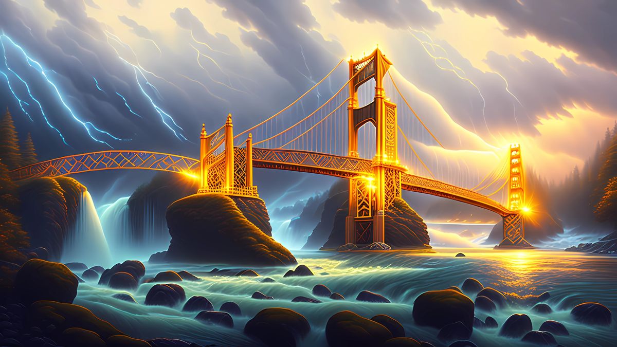 Canvas Wall Art - Bridge To Nowhere Artwork | Shop Today. Get it ...