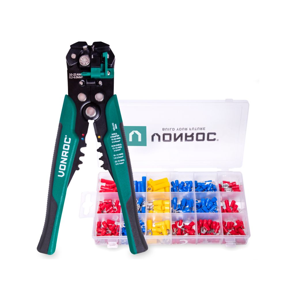 VONROC Professional Auto Wire Stripper | Incl. 270 accessories | Shop ...