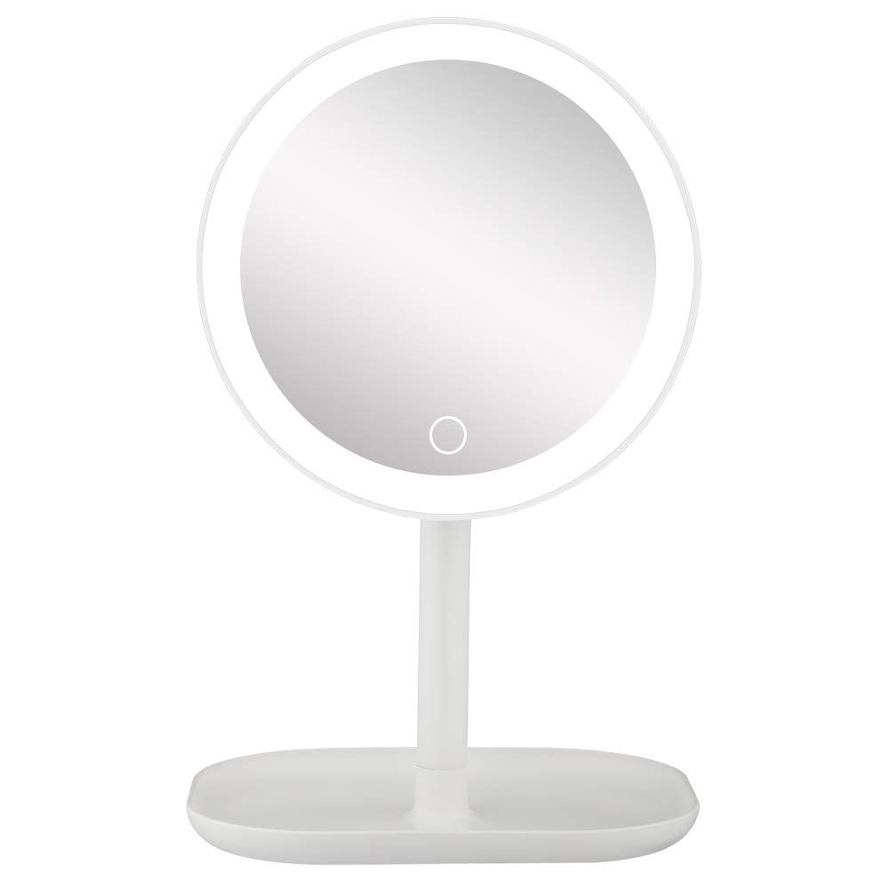 7-Inch Makeup Mirror with LED Lights Touch Screen Switch - White | Shop ...