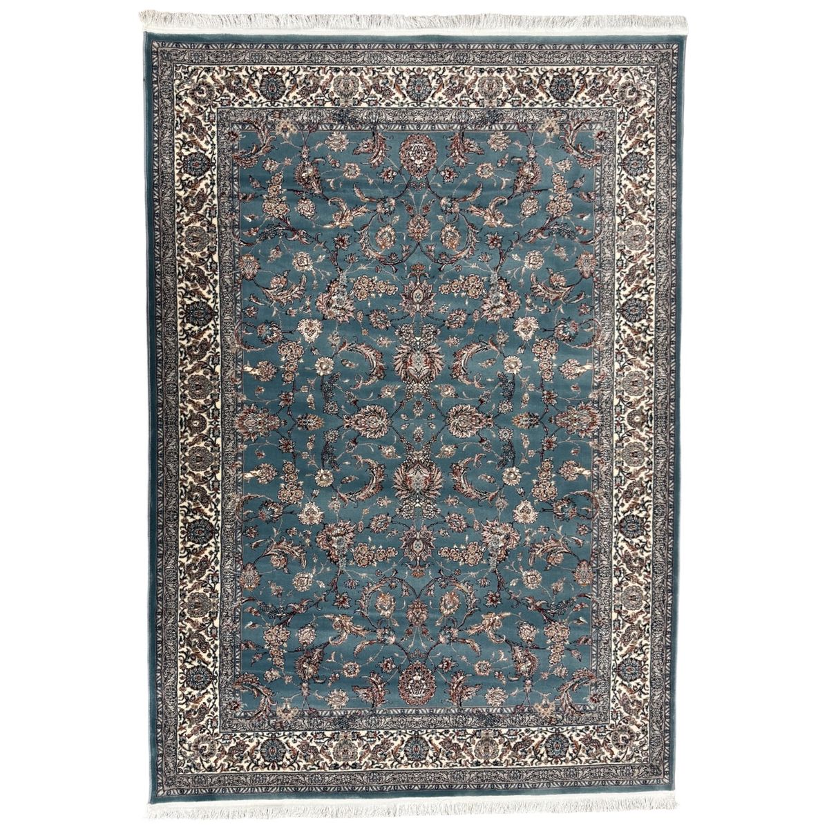 Aman Rugs Classic Persian Nain All Over Floral Teal Blue Rug | Shop ...