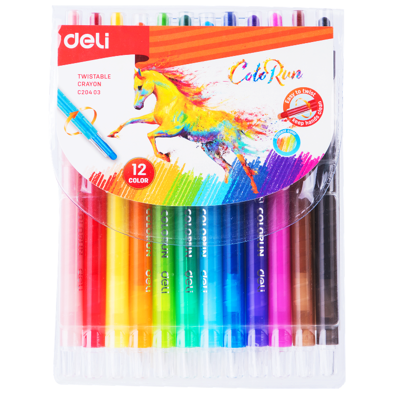 DELI Retractable Wax Crayons - 12 Piece | Shop Today. Get it Tomorrow ...