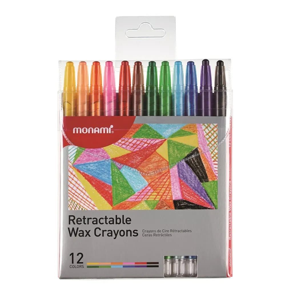 Monami Wax Crayons Retractable Assorted (Pack 12) | Shop Today. Get it ...