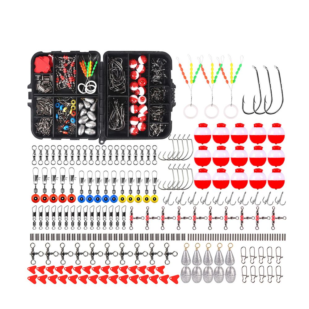 273 Piece Fishing Accessories Anti Tangle Sleeves Hook Fishing Tackle ...