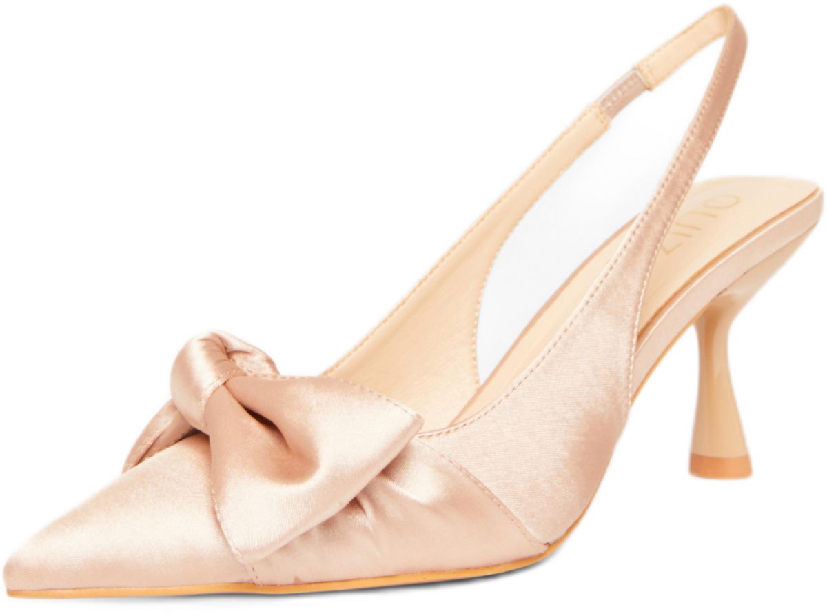 Quiz - Women Champagne Sling Back Bow Heels | Shop Today. Get it ...