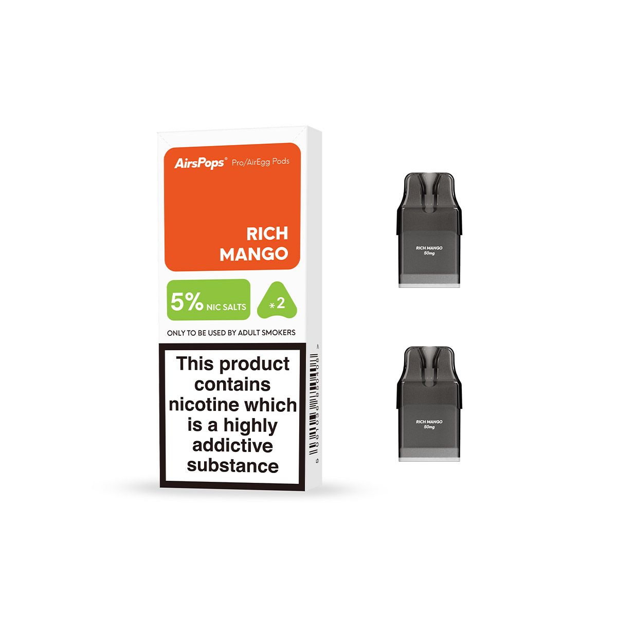Airscream Rich Mango- 2 Pro Pods Pack (2ml) 5% Nic Salts | Shop Today ...