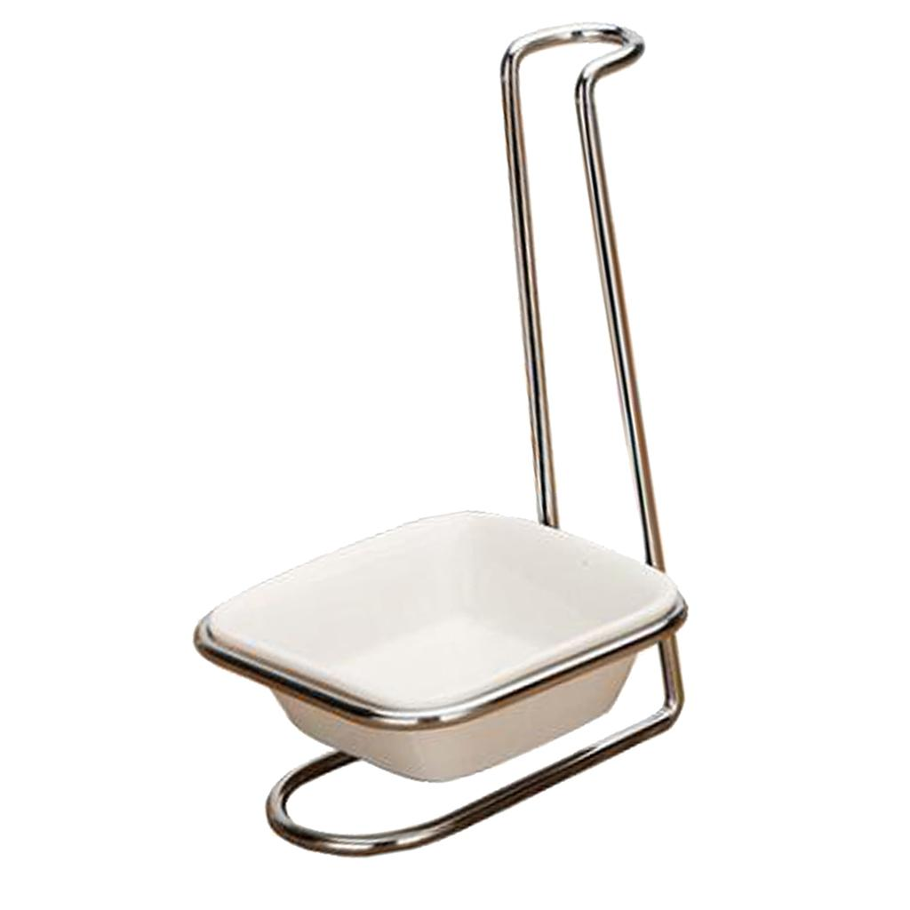Silver Square Standing spoons Rest, Kitchen Gadget Portable Spoon ...